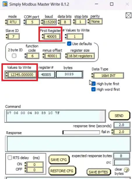 Modbus STM As Slave Write Registers ControllersTech
