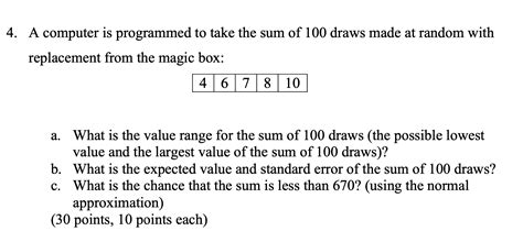 solved 4 a computer is programmed to take the sum of 100