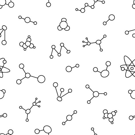 The Molecules Seamless Pattern With Hand Drawn Different Molecules 56590344 Vector Art At Vecteezy