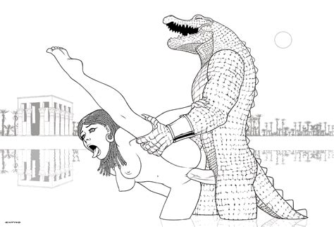 Cleópatra And Sobek By Extro Hentai Foundry