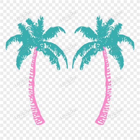 코코넛 나무 벡터 아트 그림 Png 일러스트 무료 다운로드 Lovepik