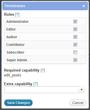 Permissions Admin Menu Editor Pro