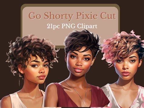 Go Shorty Pixie Cute Png Pixie Clipart Black Women Bohemian Clipart