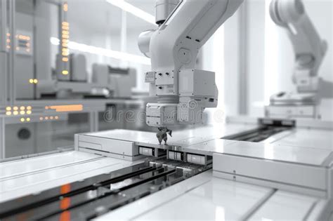 robotic arm for electronic assembly line smart modern factory