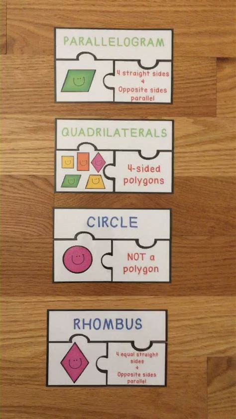 2d Shape Sort Classifying Polygons And Quadrilaterals Activity 3rd Grade