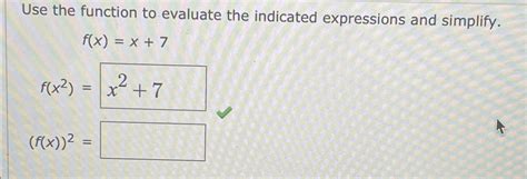Solved Use The Function To Evaluate The Indicated Chegg