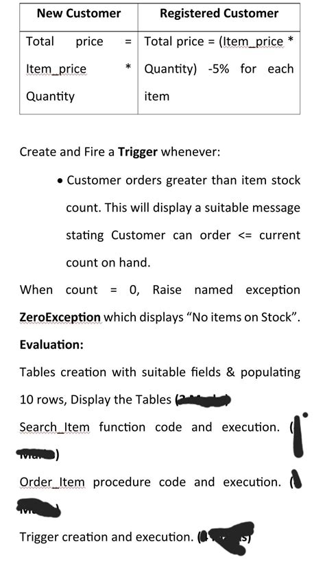 Solved Create Customer Table With Suitable Fields Create