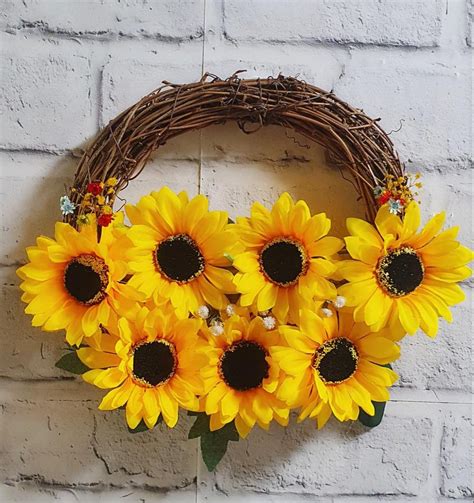 해바라기 조화 리스 프리저브드 인테리어소품 세컨웨어