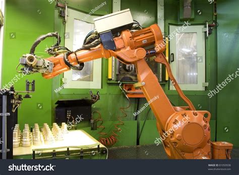 Part Of The Cnc Milling Machine With Robot Stock Photo Shutterstock