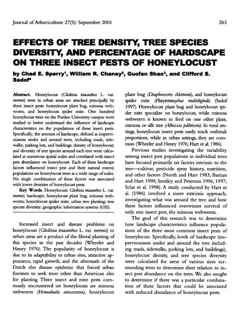 Pdf Effects Of Tree Density Tree Species Diversity And Percentage