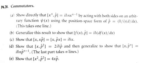 Solved Commutators A Show Directly That Chegg Com