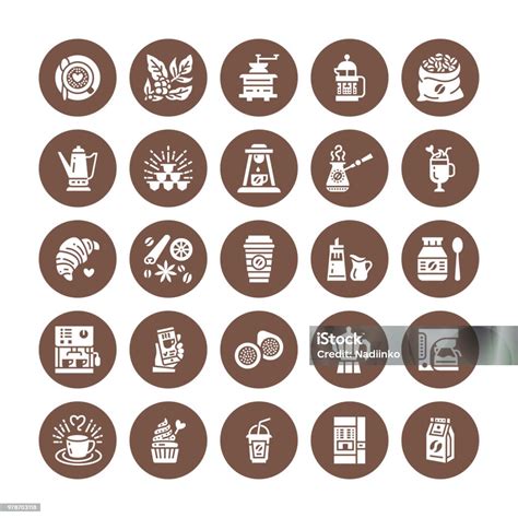 커피 장비 평면 모양 아이콘 만들기입니다 요소모카 포트 프랑스 프레스 분쇄기 에스프레소 자동 판매기 식물 크로 레스토랑가 게 그림입니다 단단한 실루엣 픽셀 완벽 한 64 X