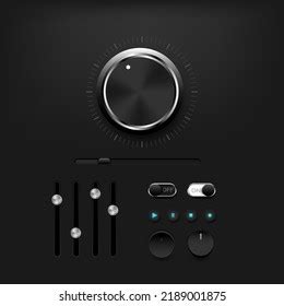 Modern Control Button On Dark Background Stock Vector Royalty Free Shutterstock