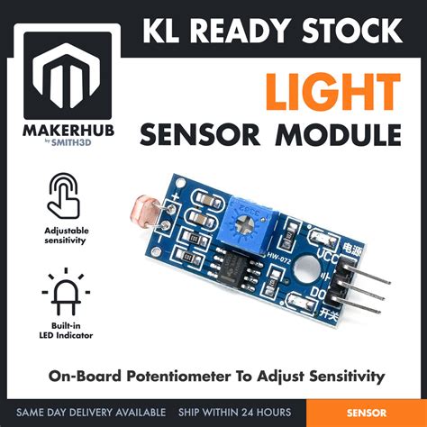 Light Sensor Module Photosensitive Light Detection LDR For Arduino IOT Application Shopee Malaysia