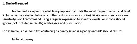 Solved 1 Single Threaded Implement A Single Threaded Java