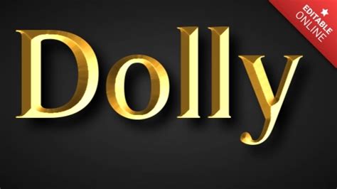 Dolly With Golden Text Effect Generator