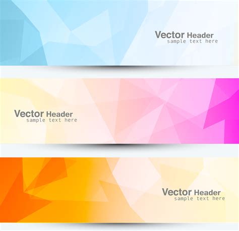 Abstract Mosaic Header Colorful Vector Design Vectors Images Graphic Art Designs In Editable Ai