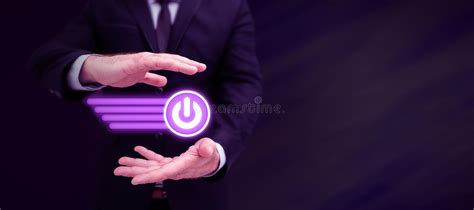 man standing holding tablet and pressing on virtual button business man carrying pad tapping