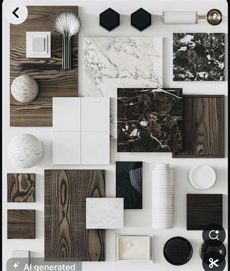 Dark Wood And Marble White Interior Design Mood Board Dark Brown And