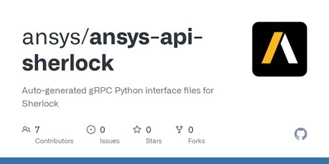Github Ansysansys Api Sherlock Auto Generated Grpc Python Interface