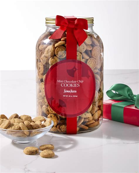 Neiman Marcus 40 Oz Mini Chocolate Chip Cookies In Holiday Jar