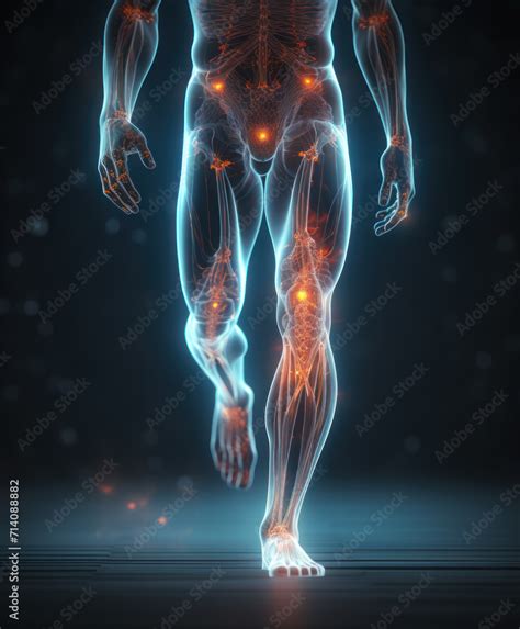 Structure Of The Human Nervous System Shows The Style Of Electric Current Flowing Inside Stock