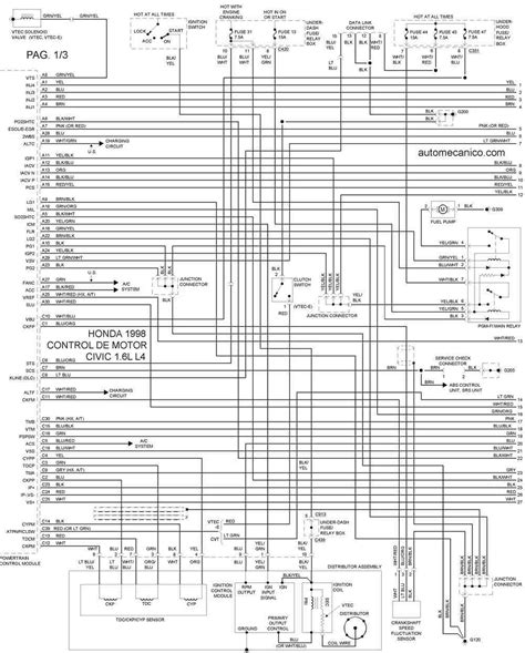 Honda 1998 Diagramas Esquemas Graphics Vehiculos Motores
