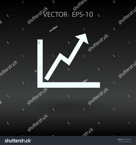 Flat Icon Graph Vector Illustration Stock Vector Royalty Free Shutterstock