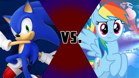 Sonic The Hedgehog Vs Rainbow Dash By Bluespider17 On Deviantart