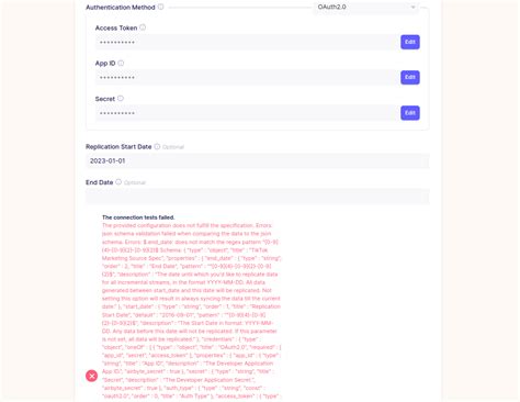 Tiktok Source Removing End Date Or Start Date Causes Error · Issue