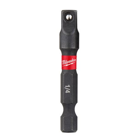 Milwaukee Shockwave 1 4 In Hex To 1 4 In Socket Adapter
