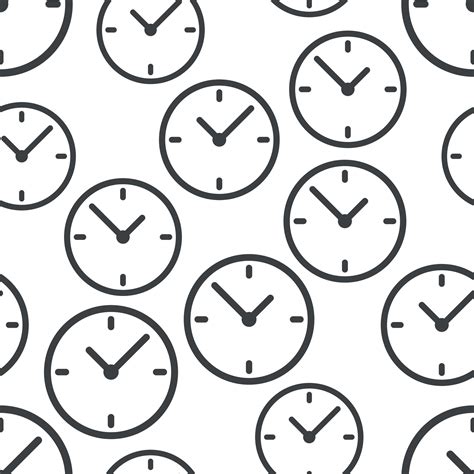 Alarm Clock Seamless Pattern Background Icon Business Flat Vector Illustration Clock Time Sign