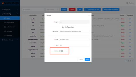 Jwt Plugin Apache Shenyu