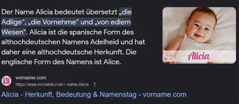 Wie Findet Ihr Den Namen Alicia Mädchen Jungs Name