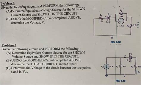 Solved Problem Given The Following Circuit And PERFORM Chegg