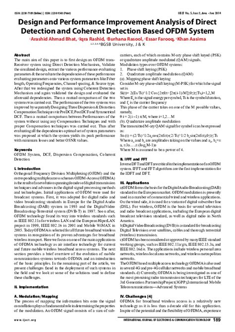 Pdf Design And Performance Improvement Analysis Of Direct Detection