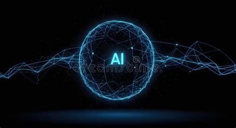 Abstract Representation Of An Ai Processor With Bright Data Streams And An Intricate Network Of