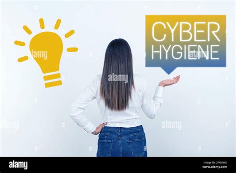 Text Caption Presenting Cyber Hygiene Word For Steps That Computer Users Take To Improve Their