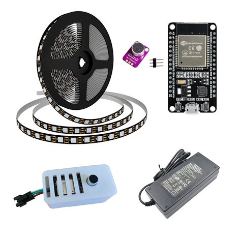 Buy Electrobot Wled Sound Reactive Combo Kit Pre Soldered Esp32 With Max4466 Mic 5m Ws2812b