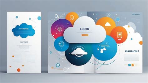 Premium Photo Cloud Computing Brochure Modern Vector Illustration