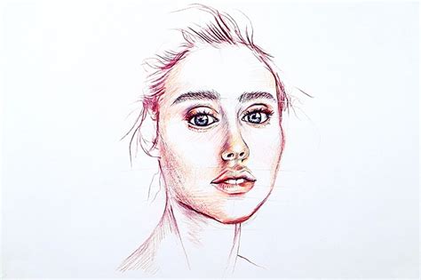 Simple Girl Face Drawing