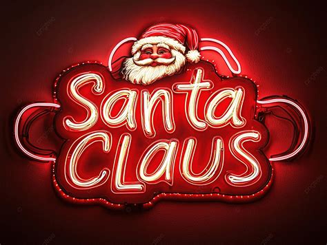 산타 클로스 네온 텍스트 효과 빨간색 배경 안녕하세요 2025 배경 일러스트 및 사진 무료 다운로드 Pngtree
