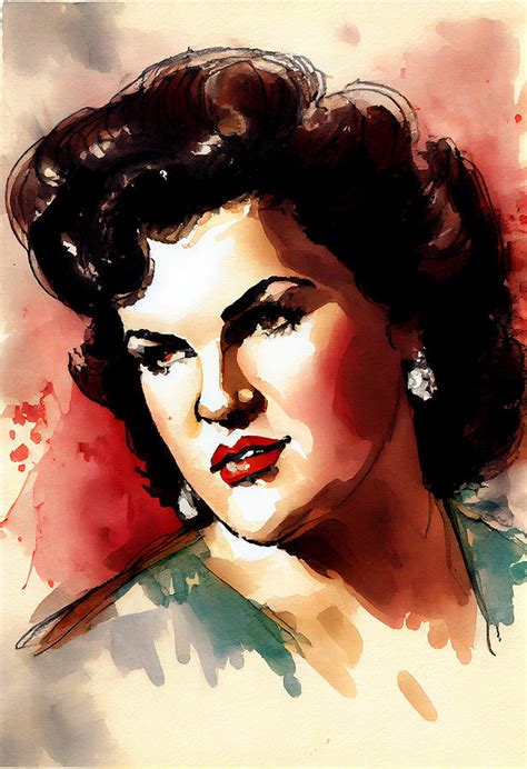 Patsy Cline Watercolour Mixed Media By Tim Hill Pixels