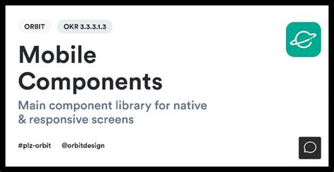 Orbit Design System Mobile Components Ui4free