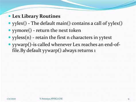 lexical analyzer generator lex pptx programming languages computing