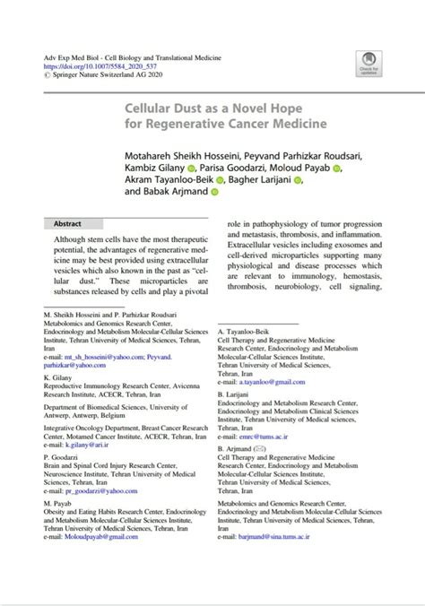 Motahareh Sheikh Hosseini On Linkedin Although Stem Cells Have The
