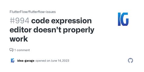 Code Expression Editor Doesnt Properly Work · Issue 994 · Flutterflow