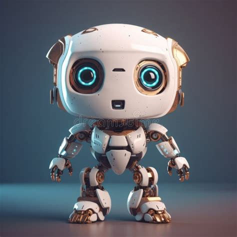 Cute Looking Bot Robot Business Friendlygenerated With Ai Stock Illustration Illustration Of