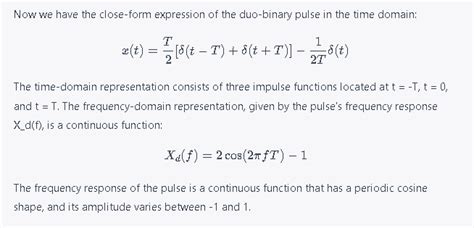 Solved What Is The Close Form Expression Of The Duo Binary Pulse Course Hero