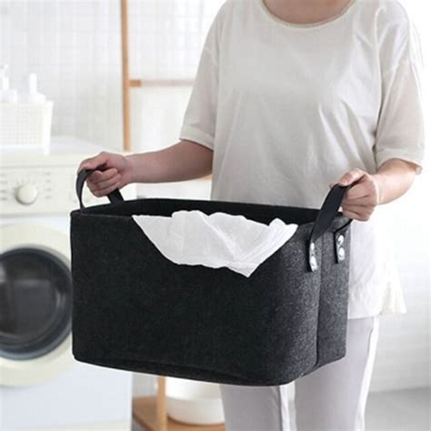 감성가득 펠트 바구니 가죽 손잡이 정리함 3type 감도 깊은 취향 셀렉트샵 29cm